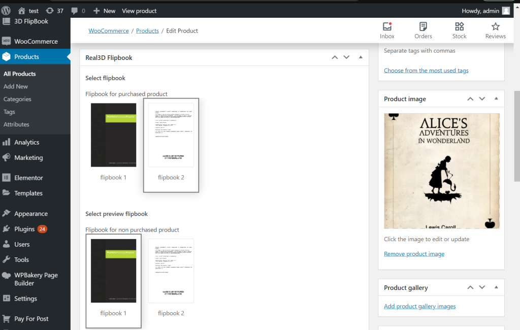 WooCommerce Addon - Real 3D FlipBook