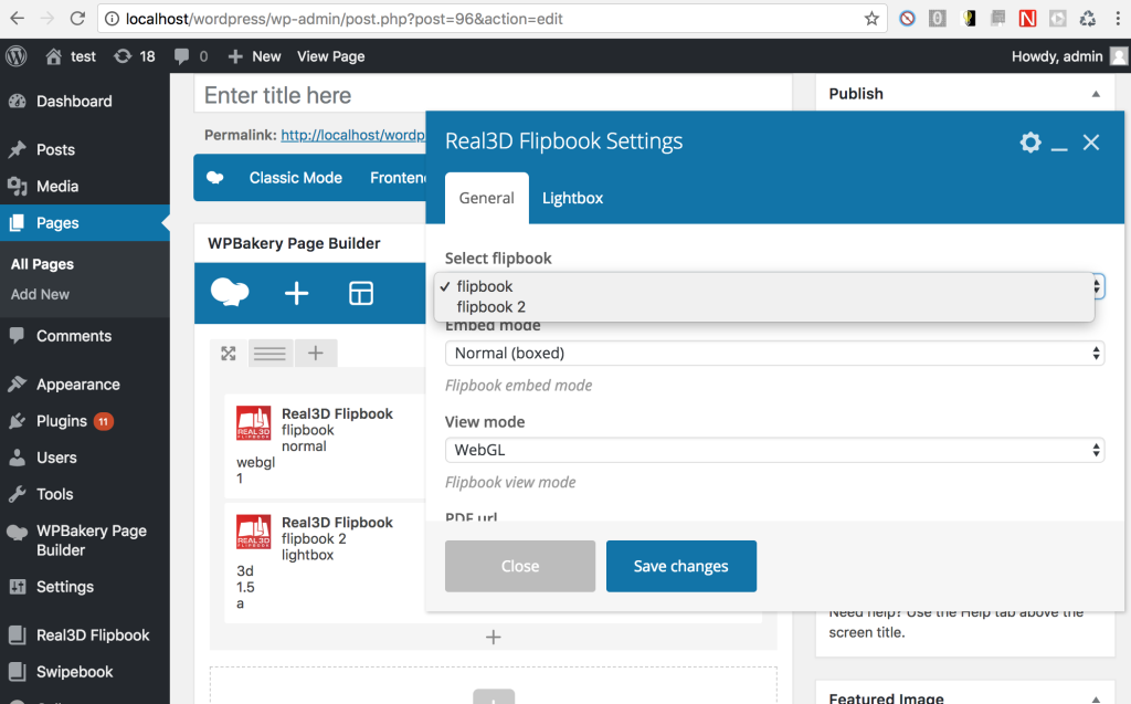 WPBakery Addon - Real 3D FlipBook